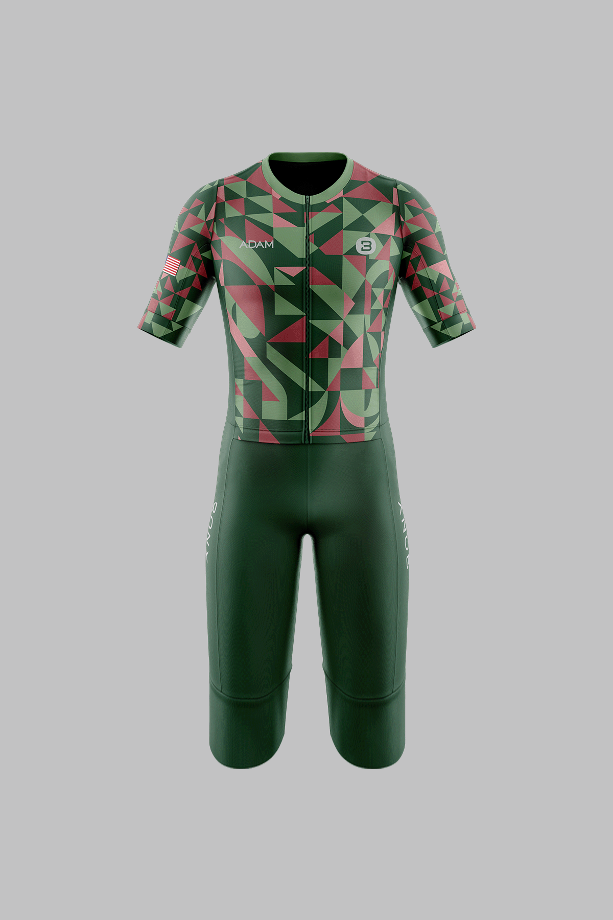 ELITE VORTEX 1.0 OLIVE 3/4 TRISUIT - Bonx